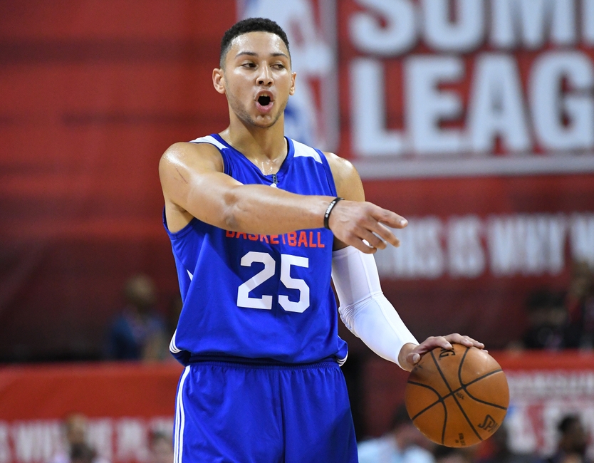 Ben Simmons dunks, throws no-look pass (video)